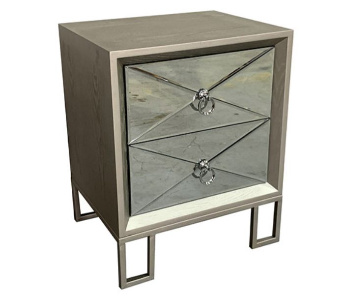 Glass bedside lockers store